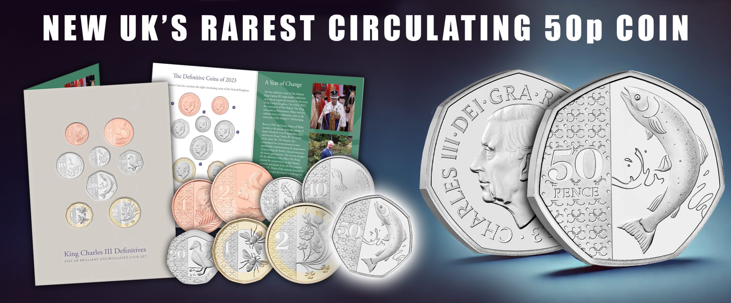 The New UK Rarest 50p Coin – The Salmon 50p - The Westminster Collection