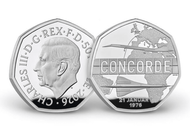 Concorde at 50: Celebrating a Supersonic Icon on the UK’s 2026 50p Coin ...