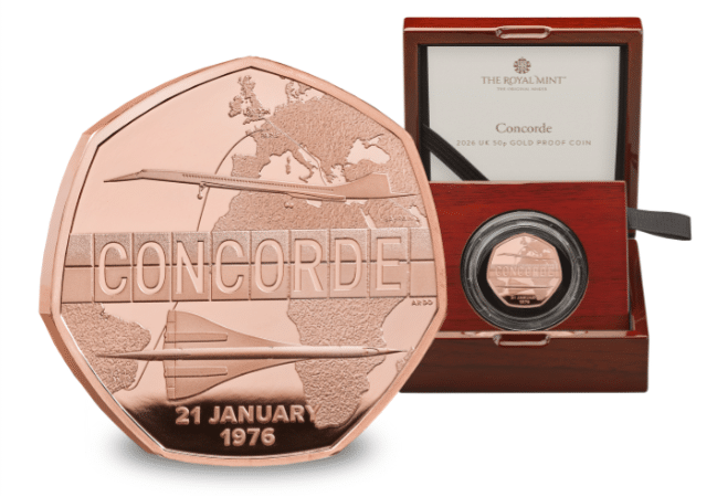 Concorde at 50: Celebrating a Supersonic Icon on the UK’s 2026 50p Coin ...